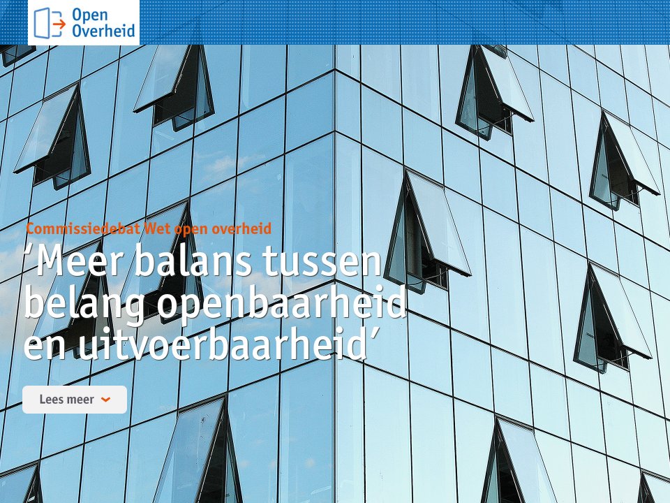 Commissiedebat - Open Overheid 2025